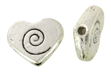 Heart Beads 10.8x8.6mm16Pcs-Zinc Alloy