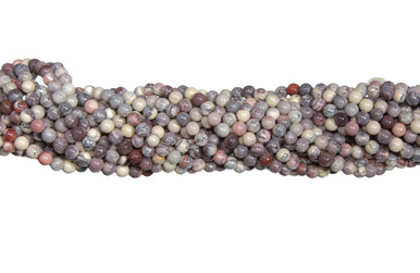 Round Smooth Gemstone Beads 6mm 15 IN Strand-Porcelain Jasper Natural