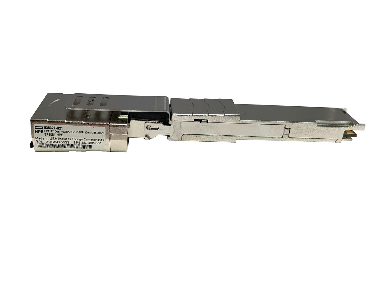 838327-B21 HPE Dual 10GBASE-T QSFP+ 30m RJ45 Transceiver
