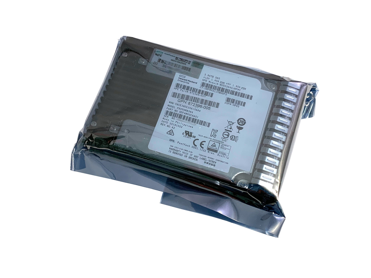 872434-001 HPE 3.84TB 12G SFF SAS RI SC Solid State Drive