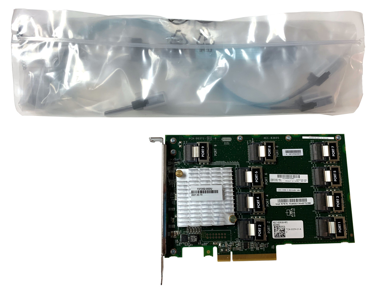P23388-B21 HPE DL38X Gen10+ 12G SAS Expander Card w/Cables