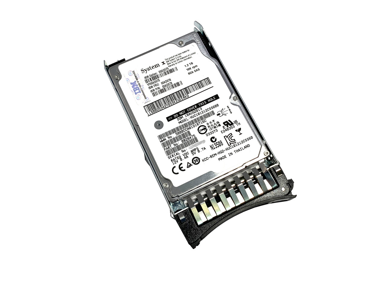 00AD075 IBM 1.2TB 6G 10K RPM SAS 2.5” G2 Hard Drive