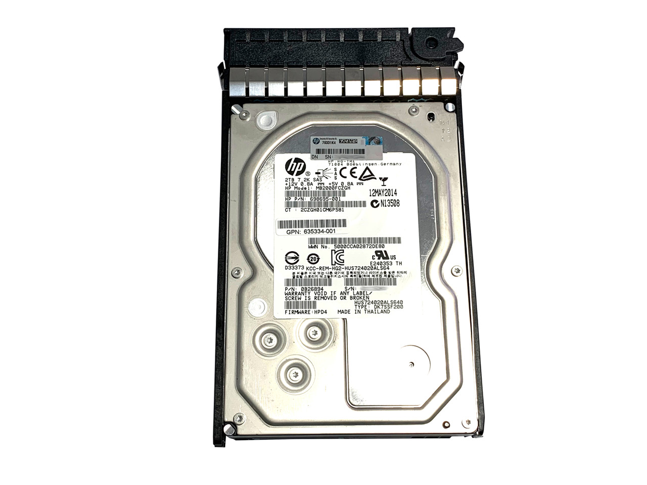 602119-001 HP M6612 2TB 7.2K SAS 3.5" DP MDL Hard Drive