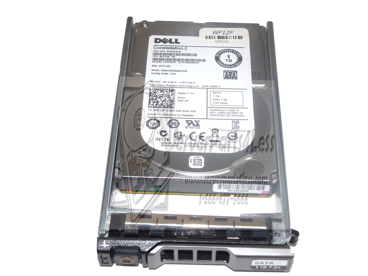 WF12F Dell 1TB 7.2K RPM SATA 2.5" Hard Drive