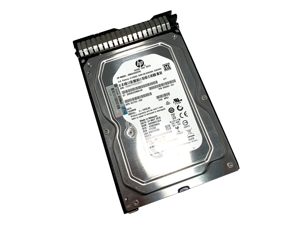658071-B21 HP 500GB 6G SATA 7.2K G8 3.5” Hard Drive