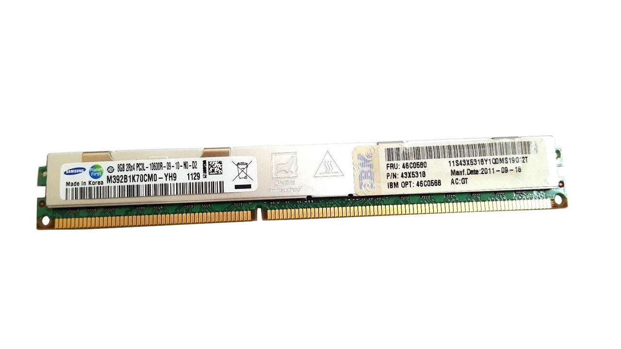 46C0568 IBM 8GB DDR3 2RX4 PC3-10600 Dual Rank Memory