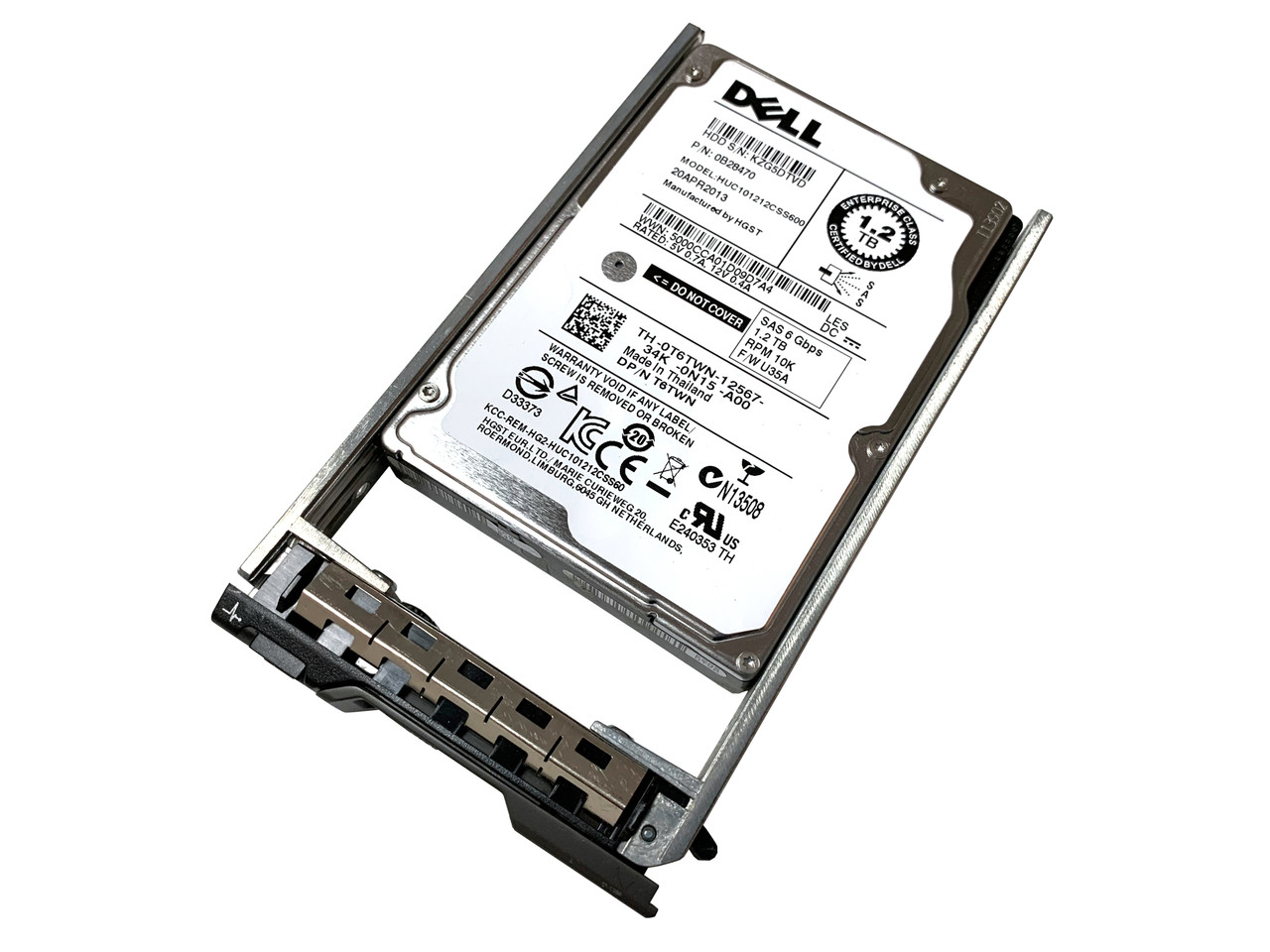T6TWN Dell 1.2TB 10K 2.5” SAS 6G Hard Drive