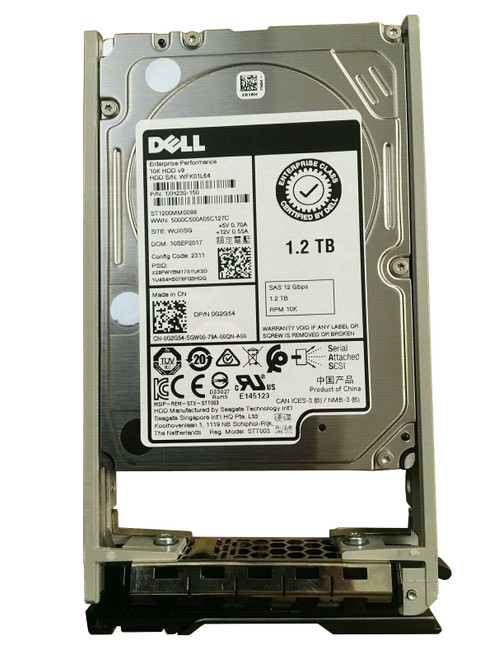 G2G54 DELL 1.2TB 10K SAS 2.5" 12G G14 512n Hard Drive