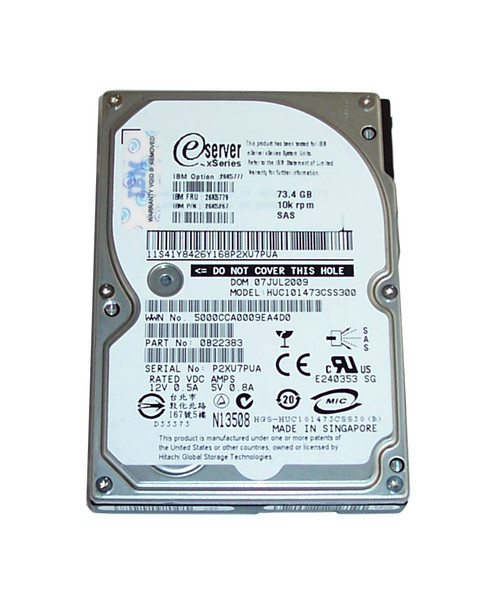 26K5779 IBM 73GB 10K SAS 2.5 Non-Hot Swap Hard Drive