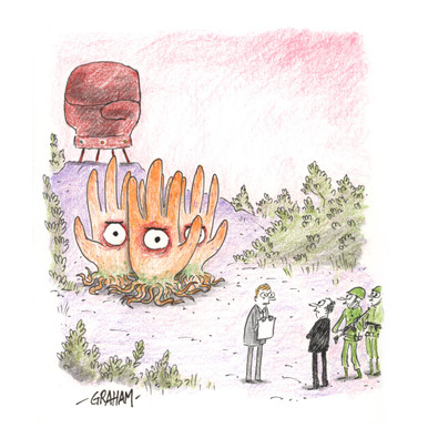 Handshake From Another World Original Artwork - Gricklemart