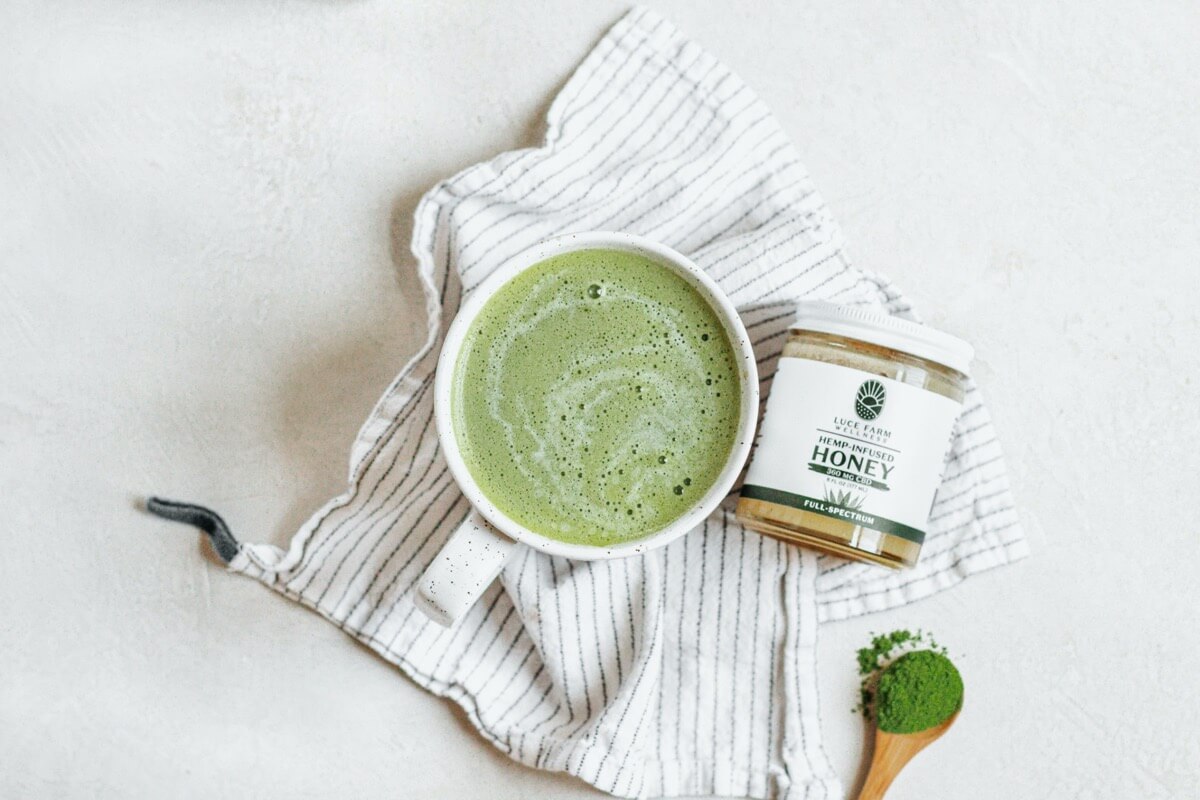 Vibrant & Restorative CBD Matcha Latte - Luce Farm Wellness