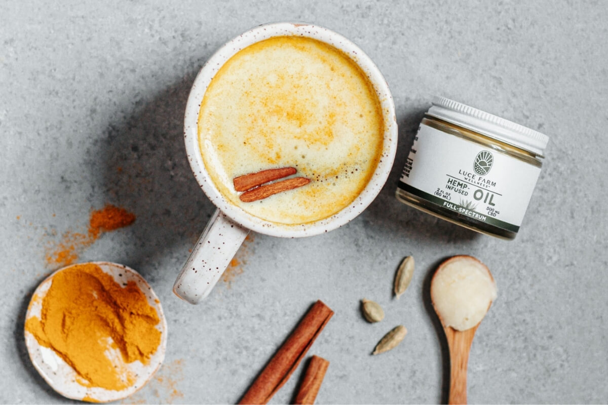 Soothing CBD Golden Milk Latte - Luce Farm Wellness