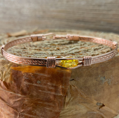 Created Golden Topaz 4 wire Bracelet w/options - Kimberley Jade - Wire ...