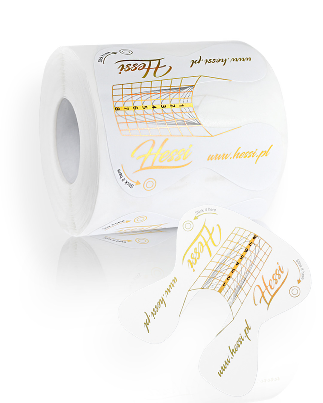Profesional paper nail form stickers , 200 PCS, Hessi Nails