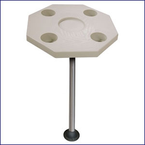 JIF Marine DSI-KS Octagonal Ivory Table Kit with Surface Mount