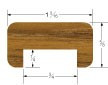 Whitecap Teak 3/4" Track Straight Length Bulkhead Molding 60825