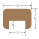 Whitecap Teak 1/2" Track Straight Length Bulkhead Molding 60821