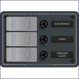 Blue Sea Systems 8054 3 Position-Slate Gray Vertical 12VDC