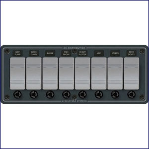 Blue Sea Systems 8261 Waterproof 8 Position-Slate Gray Horizontal 12VDC