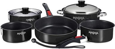 Magma Nesting 10-Piece Induction Compatible Cookware Jet Black - IBS ...