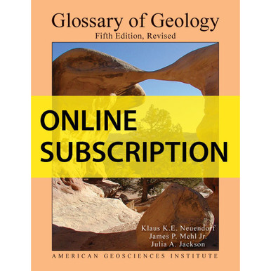 Online Glossary of Geology Personal Subscription