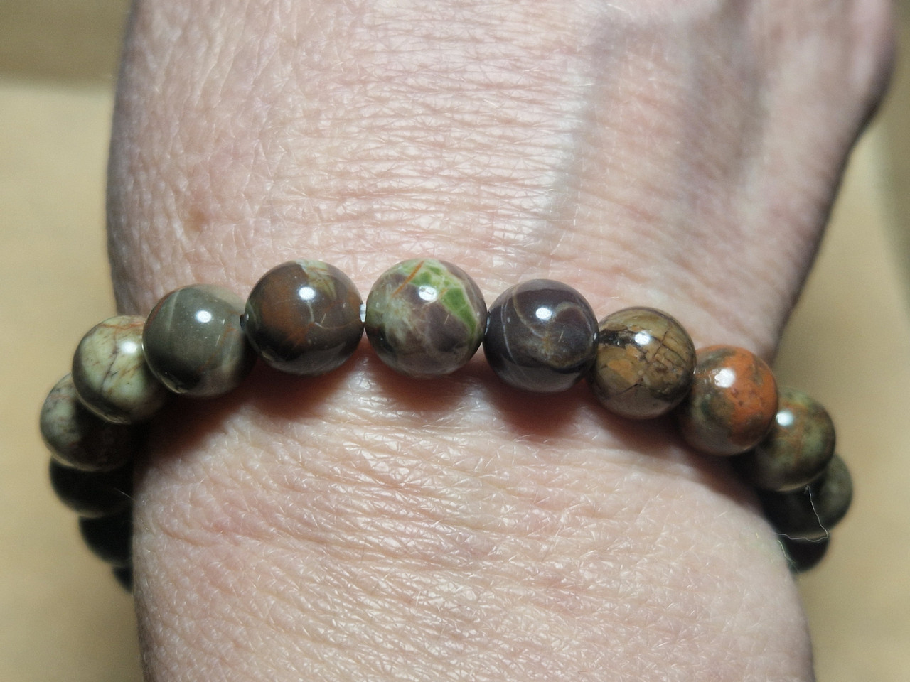 Money Jasper Bead Bracelet