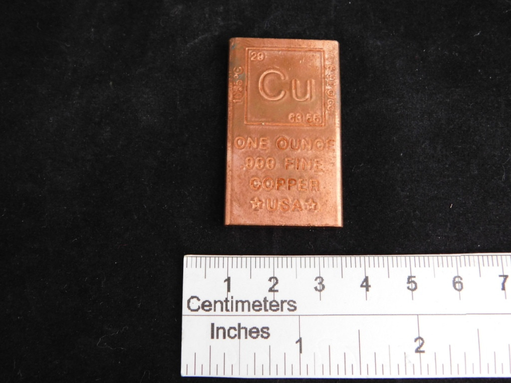 1 ounce Copper Ingot