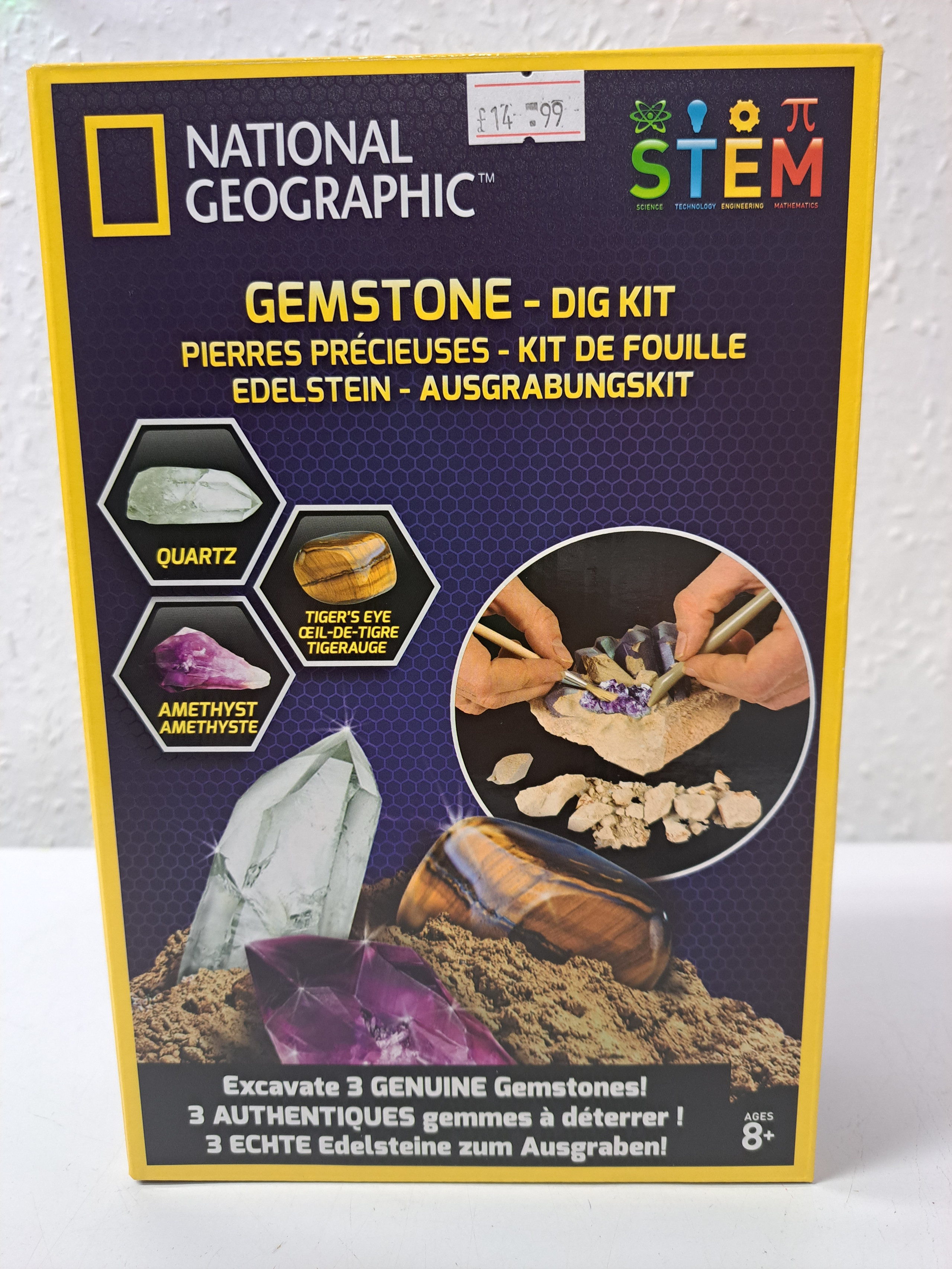 National Geographic Gemstone Dig Kit --STEM- - Fossils Galore Gift Shop
