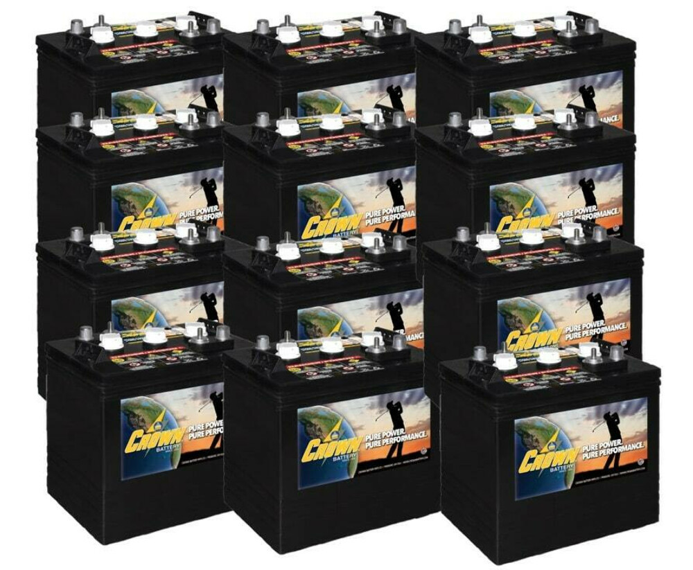 12V Crown Battery CR-GC150 12V/150Ah (6 Pack, 72V)
