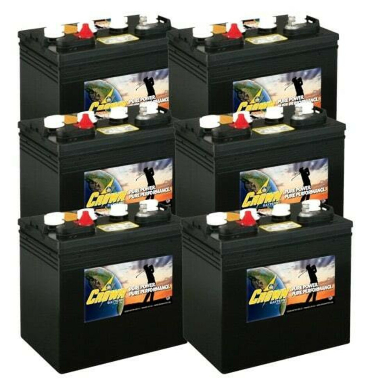 8 Volt Trojan T-875 Golf Cart Batteries 8V/170Ah (6 Pack, 48V)
