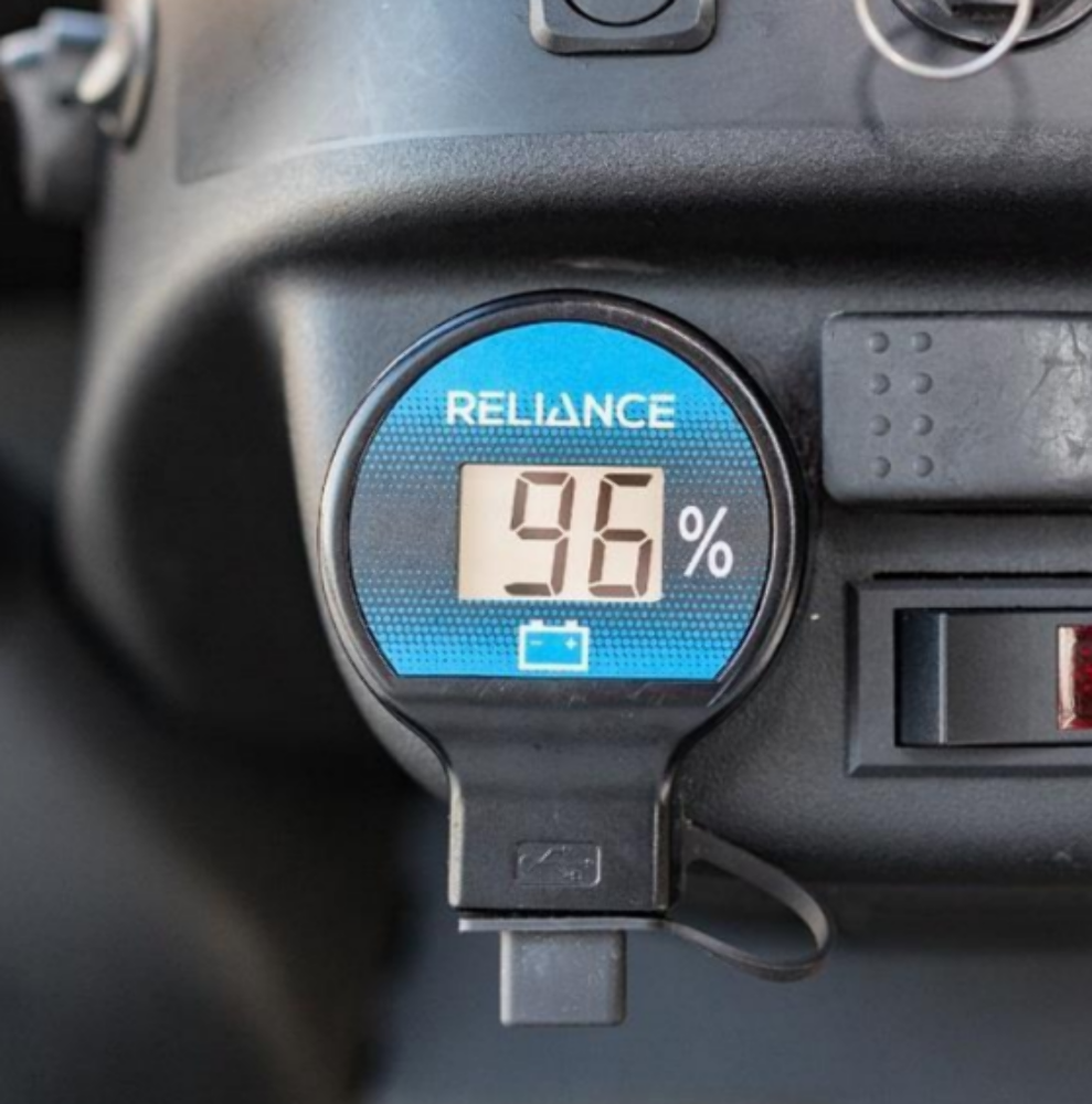 Reliance 48V Solid State Battery Meter & USB Charger - Golf Cart Garage