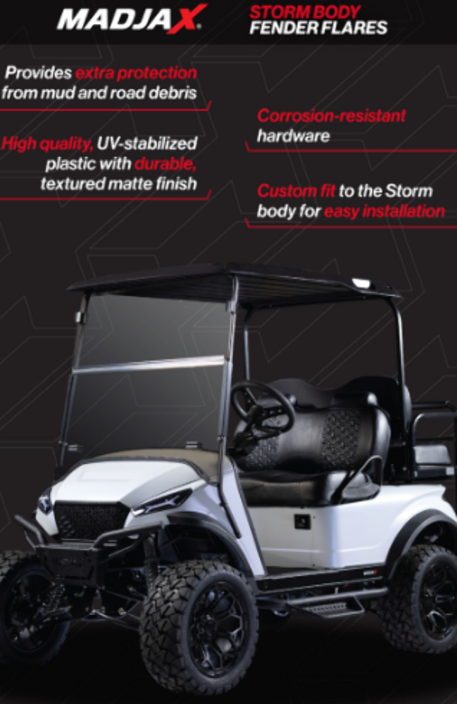 MadJax Fender Flare Kit for Storm Body Kit (Set of 4) - Golf Cart Garage