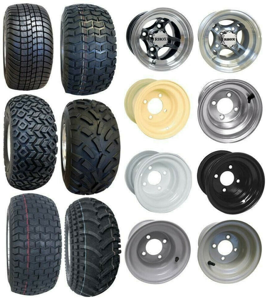 8 Inch Golf Cart Wheels & Tires Combo | Golf Cart Garage