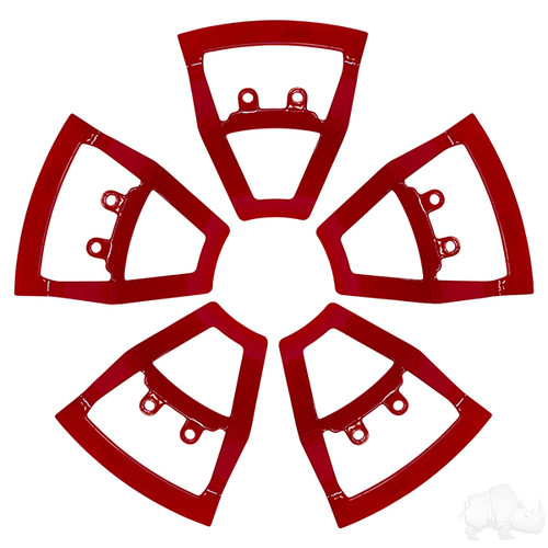 RHOX Golf Cart Color Wheel Inserts for RX389, BAG of 5, Yellow