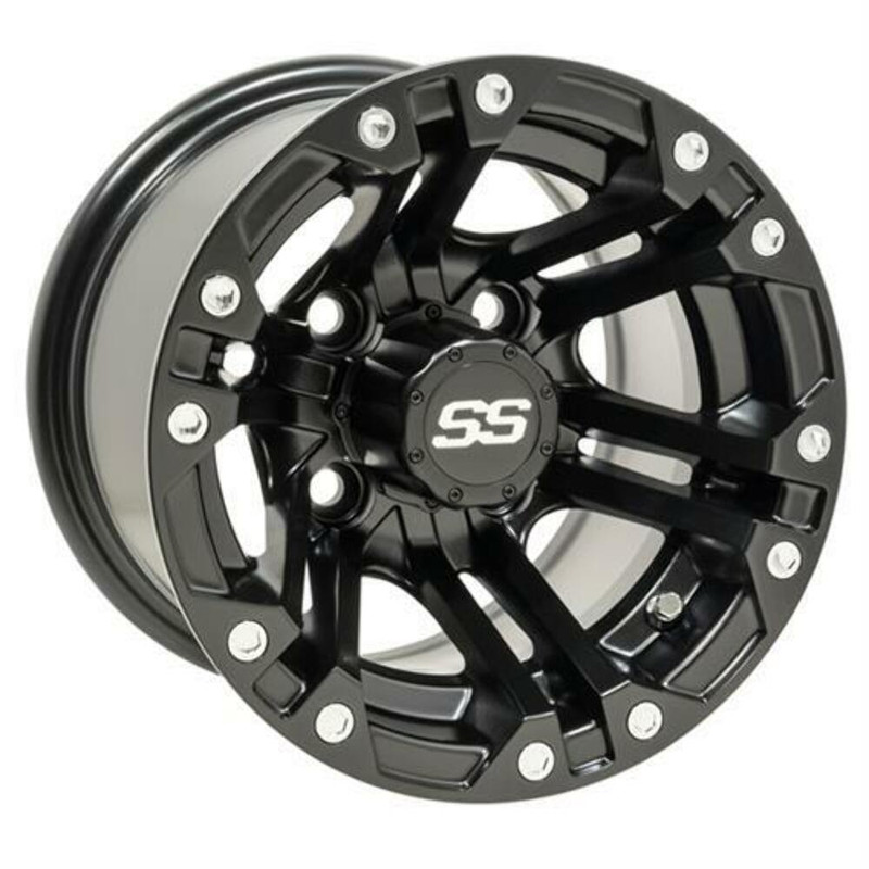 10x7 GTW Matte Black Specter Golf Cart Wheel - Golf Cart Garage