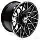 RHOX Golf Cart Wheel RX394, Machined Gloss Black, 14x7 ET-25
