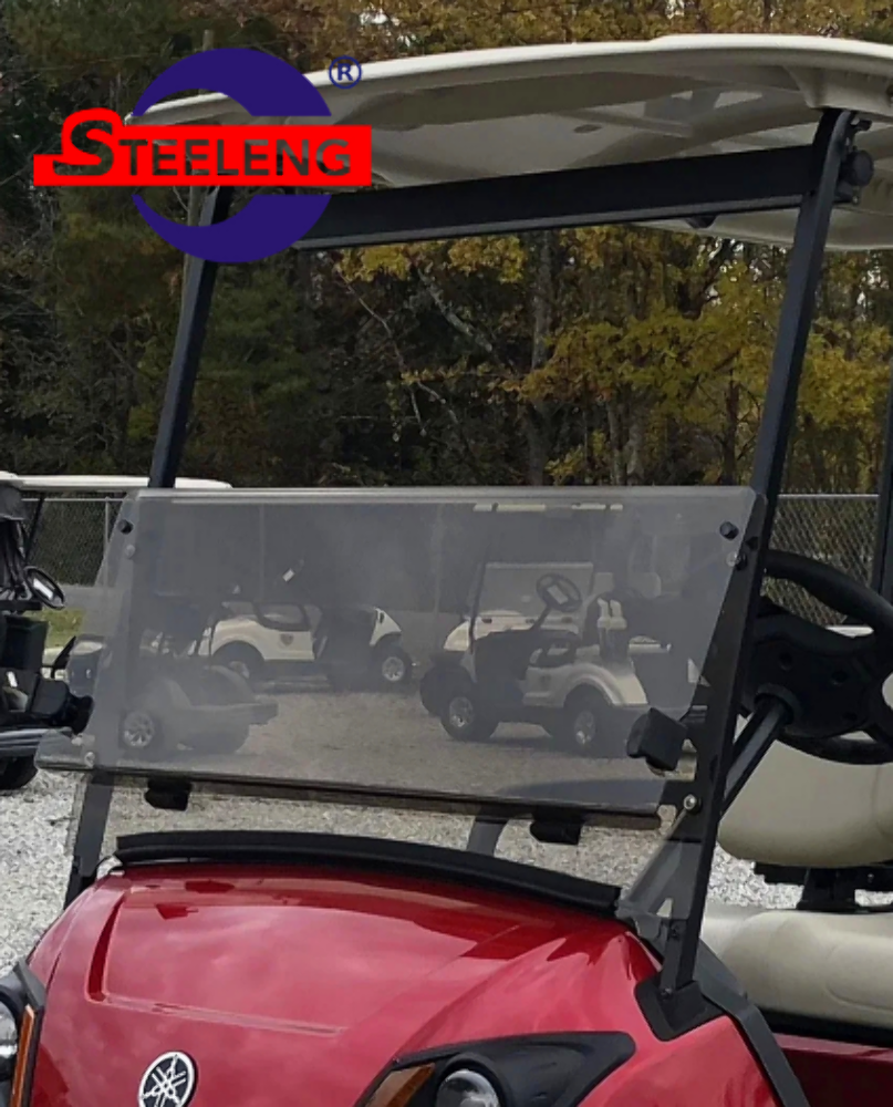 Yamaha G29/Drive Golf Cart Tinted Foldable Windshield - Golf Cart Garage