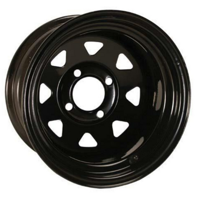 12″ GTW Spoke Glossy Black Steel Wheel