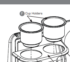 DoubleTake Sentry Dash Black Cup Holder Insert - Golf Cart Garage