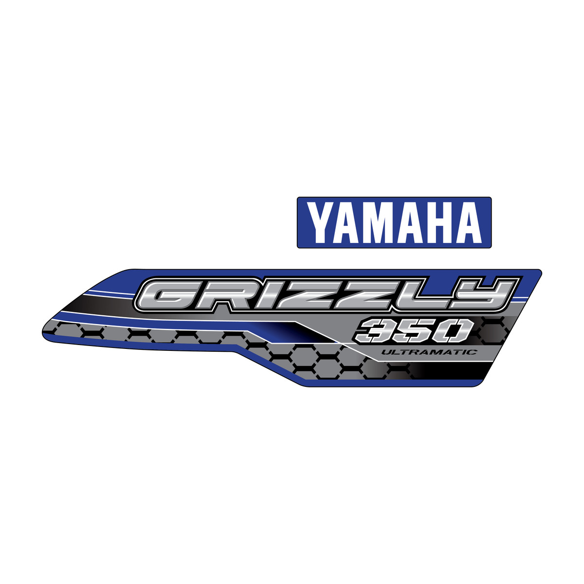 2014 Yamaha YFM350 Grizzly Replica OEM Tank Graphics - Elite Design Co.