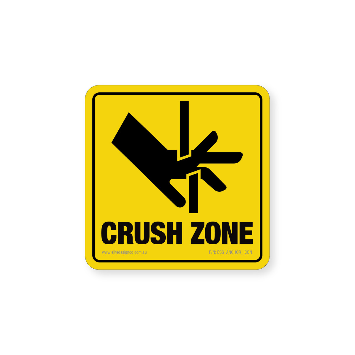Crush Zone Safety Stickers - Elite Design Co.