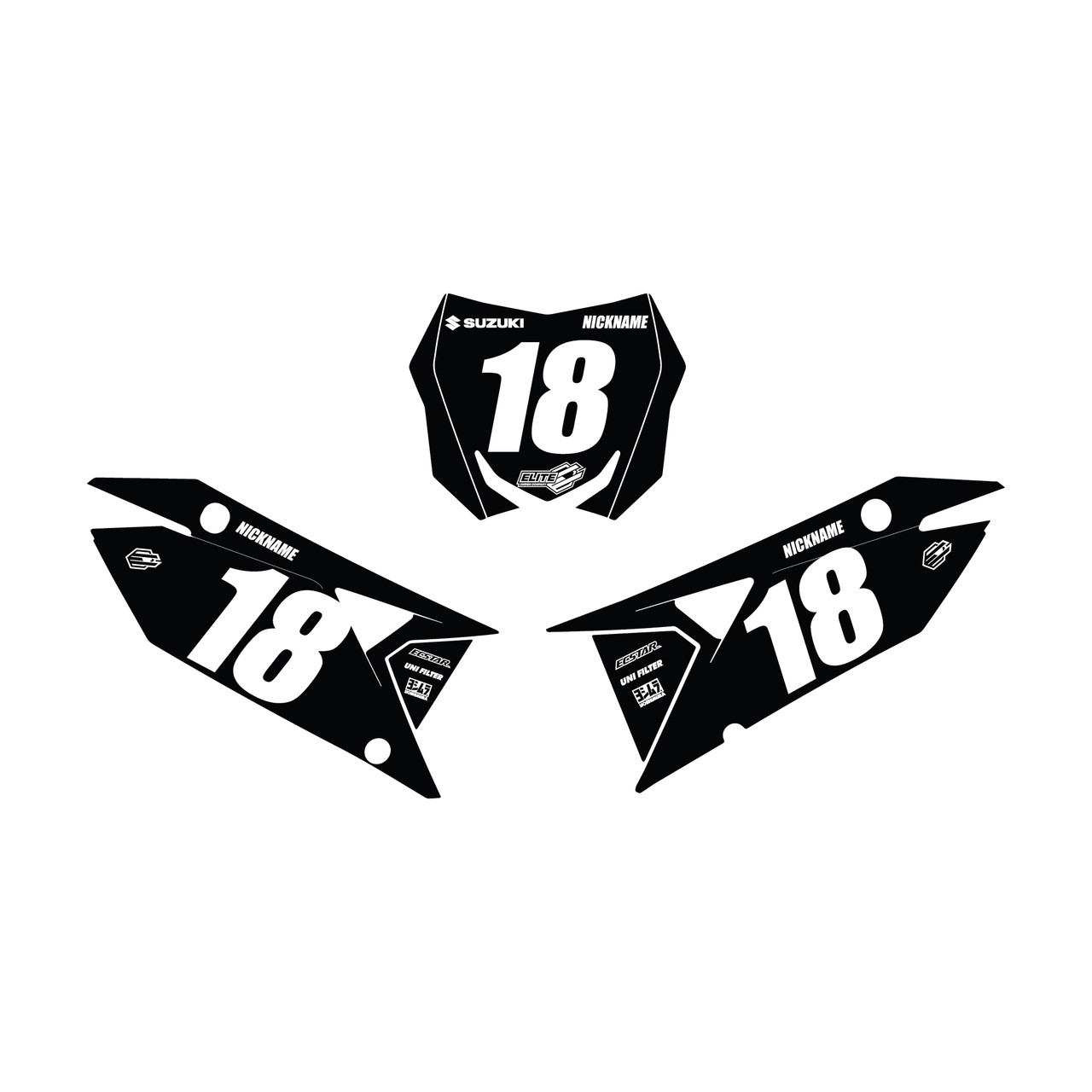 Suzuki Base Number Plate Graphics - Elite Design Co.