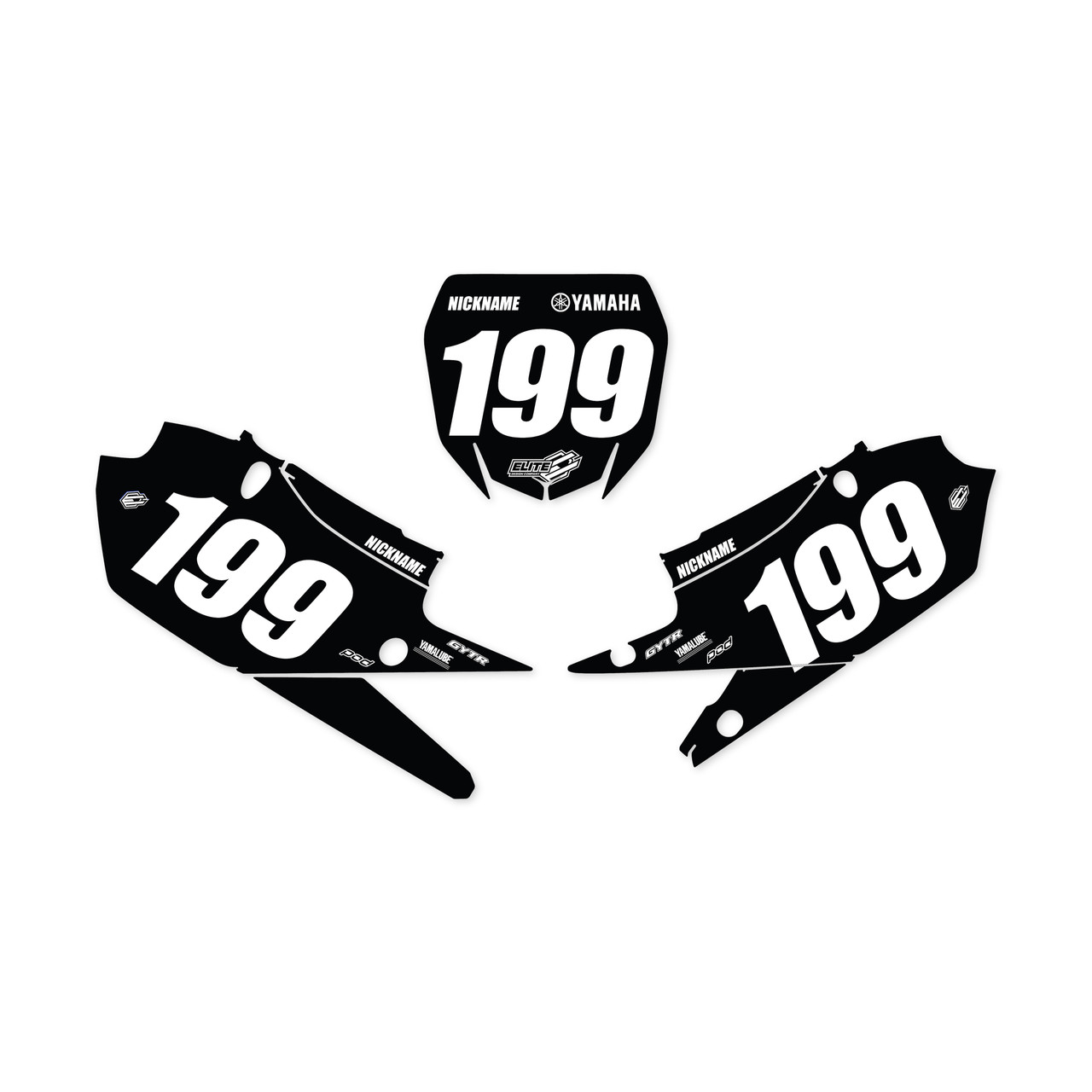 Yamaha Base Number Plate Graphics - Elite Design Co.