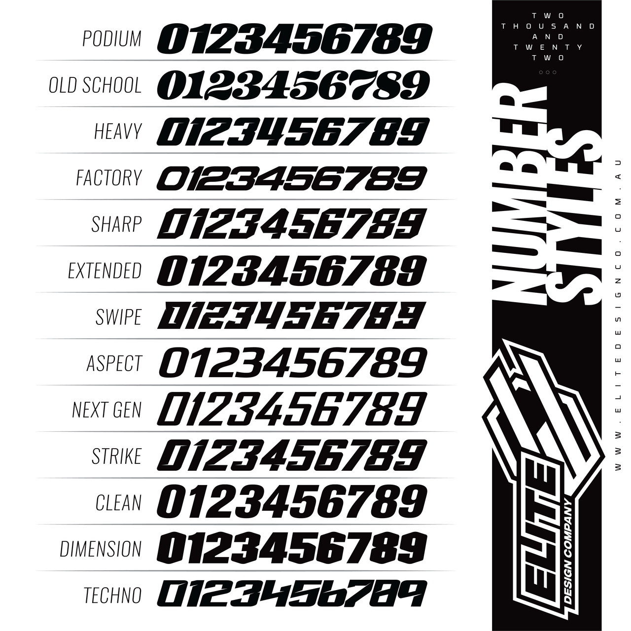 KTM Outline Number Plate Graphics - Elite Design Co.