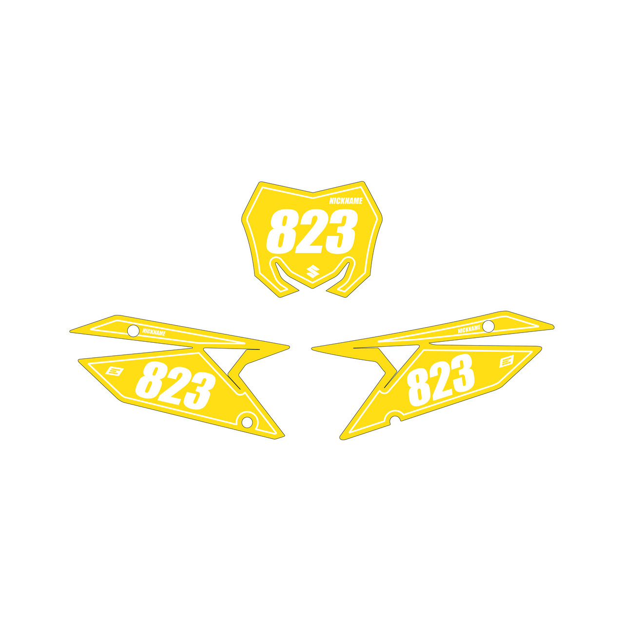 Suzuki Outline Number Plate Graphics - Elite Design Co.