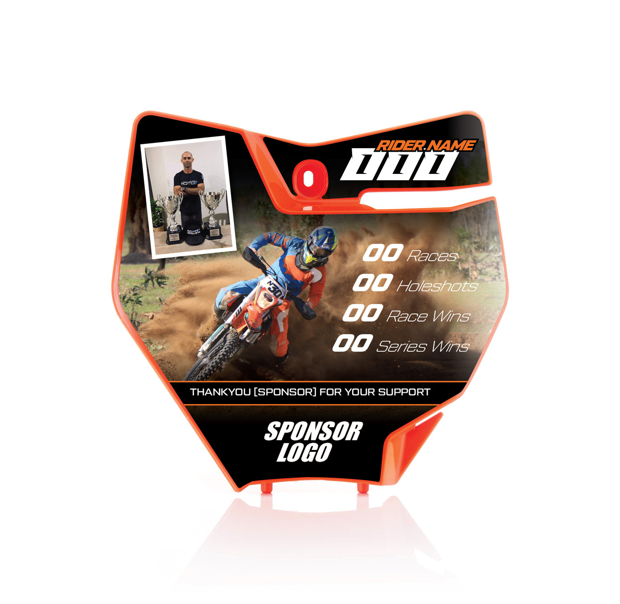 Sponsor Recognition Stickers/Number Plates - Style 1 - Elite Design Co.