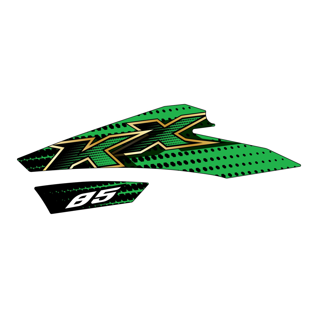 2020 Kawasaki KX85 Replica OEM Shroud Graphics - Elite Design Co.
