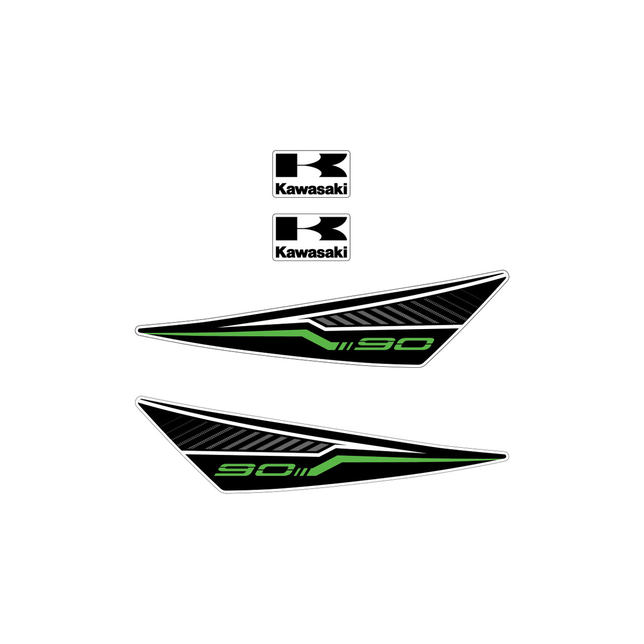 2019 Kawasaki KFX90 Replica OEM Graphics - Elite Design Co.