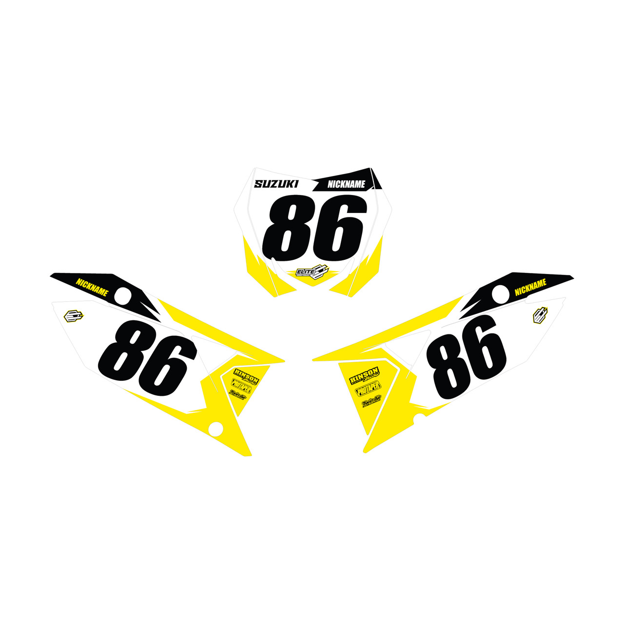 Suzuki Assault Number Plate Graphics - Elite Design Co.
