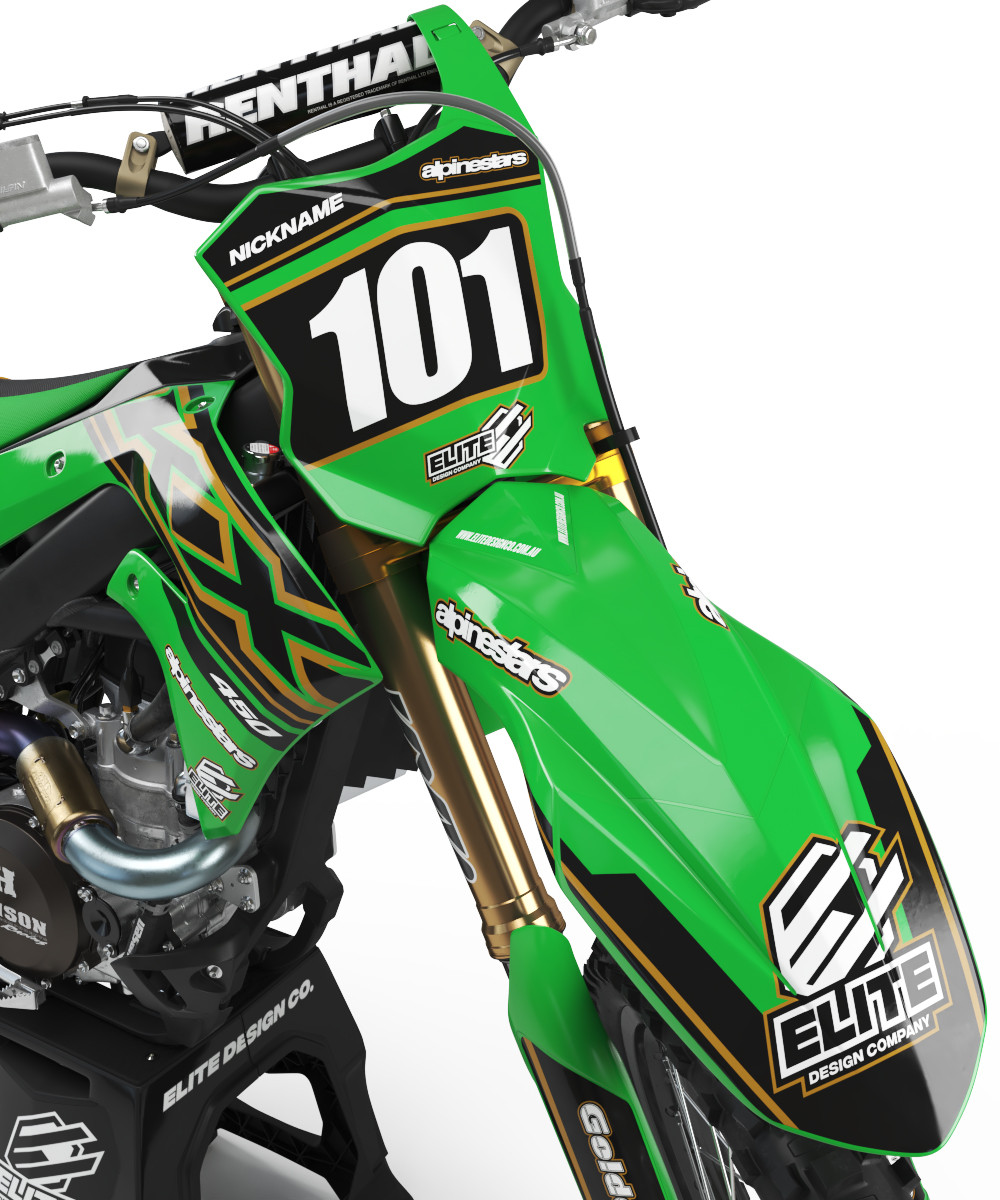 Focus Green Graphics Kit for Kawasaki - Elite Design Co.